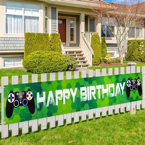 Video Game Happy Birthday Banner Game Theme Party India Ubuy