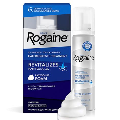 Rogaine 5 Minoxidil Foam Hair Regrowth Treatment 3 X 60g 3 Months