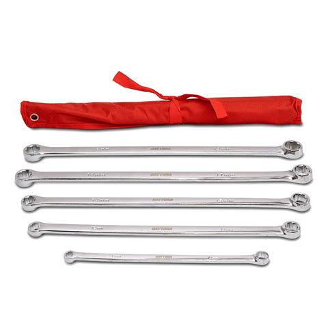 Daytona D5drs819 5pce 8mm 19mm Metric Grip Grabber Extra Long Double Ring Spanner Set