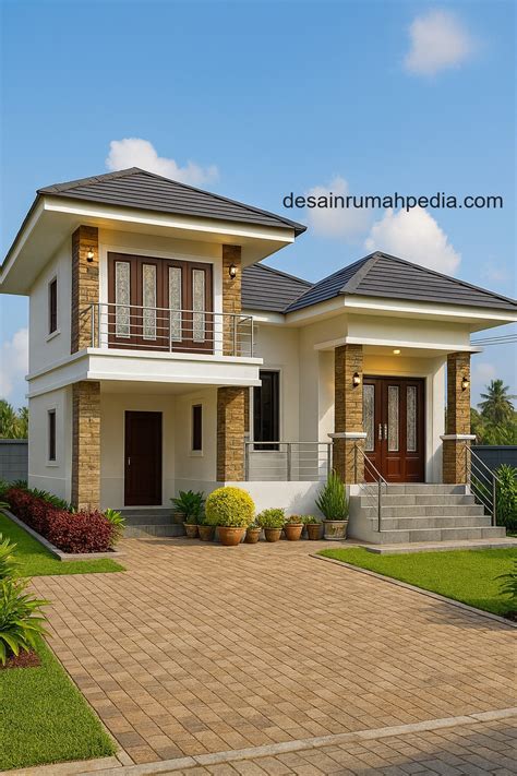Rumah Usaha Punya Rumah Sendiri Terwujud Detail Mewah Ditambah Aksen Batu Alam😍 Untuk Desain