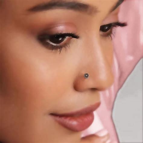 925 Sterling Silver Oxidised New Designs Nose Pins For Women And Girls