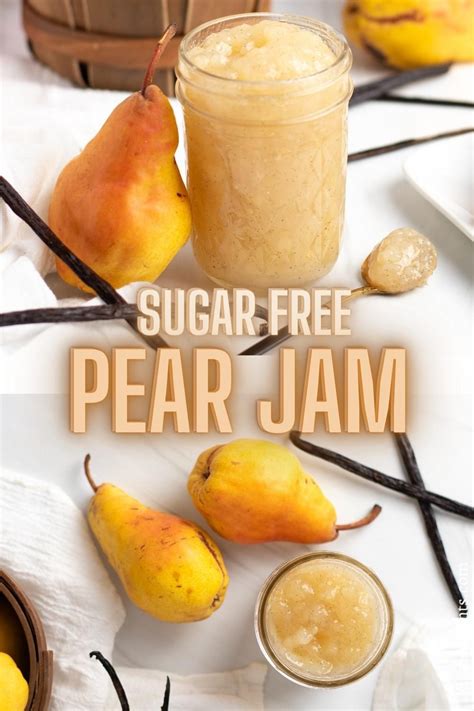 Pear Sugar Free Jam With Vanilla