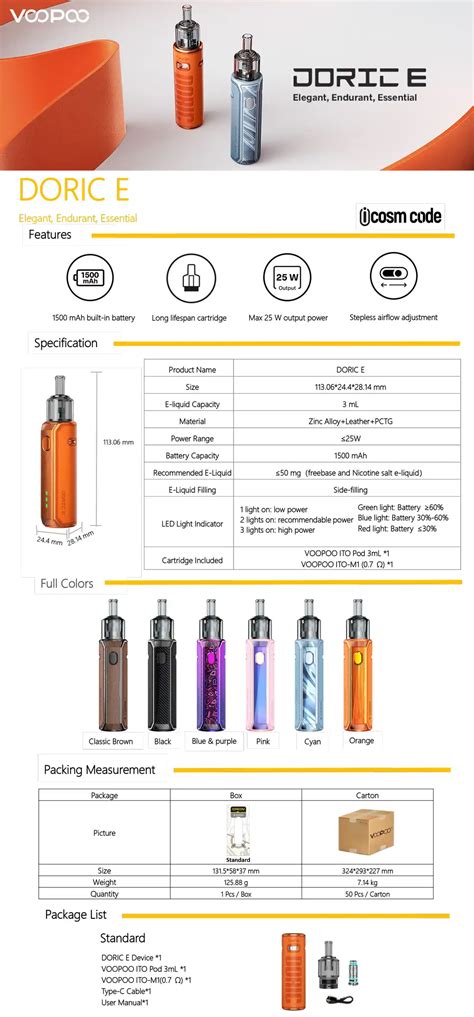 Voopoo Doric E Kit Dimilica