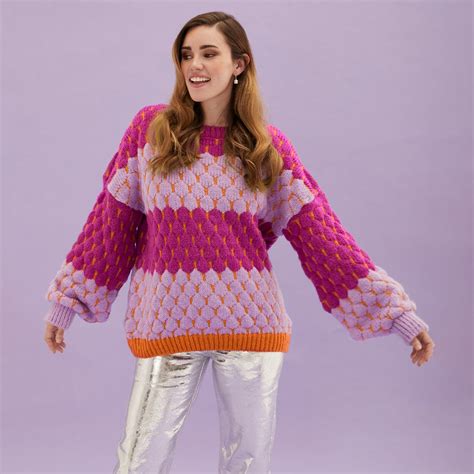 Marissa Bubble Stitch Stripe Jumper Multi Cara And The Sky
