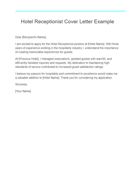 18 Receptionist Cover Letter Examples How To Write Tips Examples