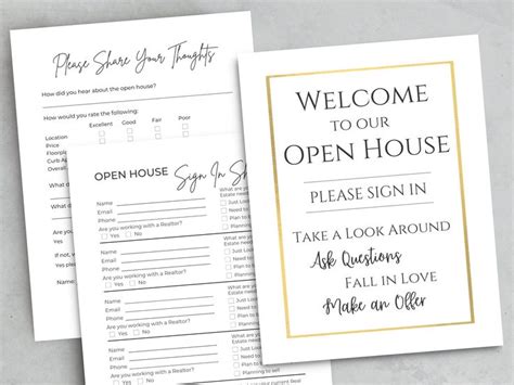 Open House Visitor Feedback Form Printable Open House Feedback Form