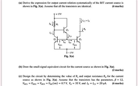 Solved Derive The Expression For The Output Current Relation