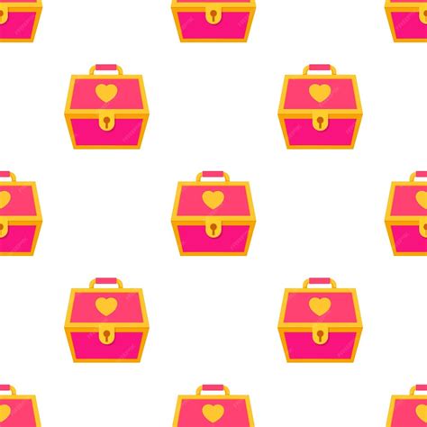 Premium Vector Pink Treasure Chest For A Princess Pattern Seamless Background Texture Repeat