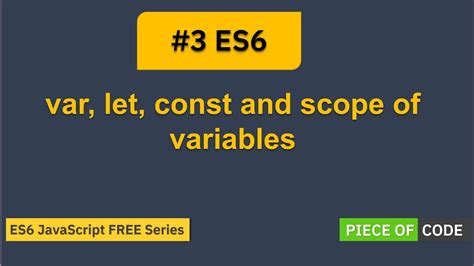 Es6 3 Es6 Javascript Difference Between Var Let And Const Scope