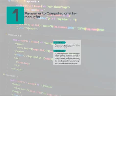 Pensamento Computacional Professor Pdf Pensamento Algoritmos