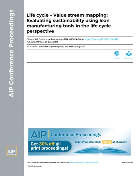 Pdf Life Cycle Value Stream Mapping Evaluating Sustainability Using Lean Manufacturing