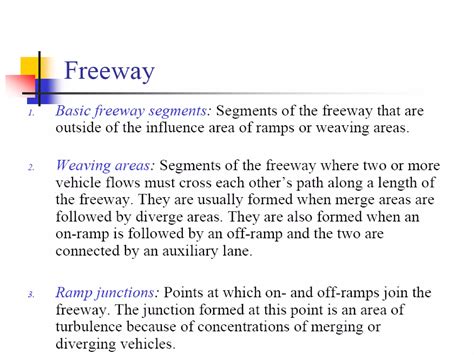10 Capacity And Los Analysis For Freeway Traffic Engineering هندسة