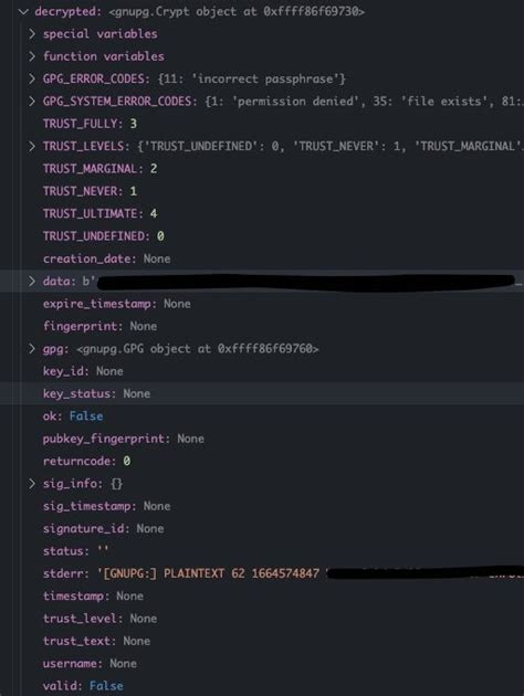 Successfully Decrypts But Returns Ok False Status And Returncode 0 · Issue 203