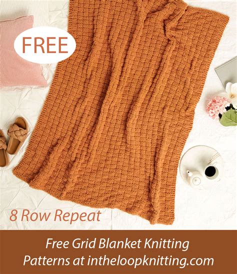 Block Grid Blanket Knitting Patterns In The Loop Knitting