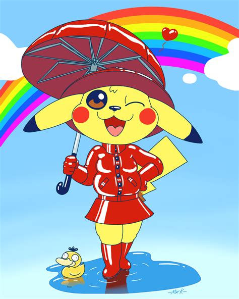 Pikachus Red Raincoat — Weasyl