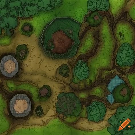 Dnd Forest Trail Map On Craiyon