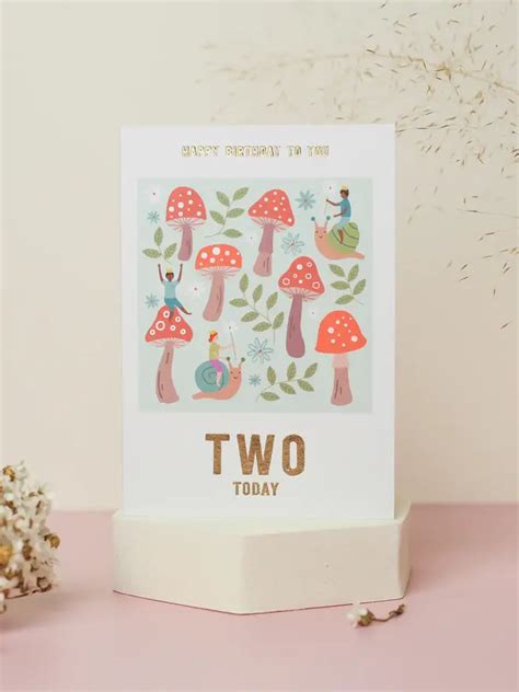 Happy Birthday To You Two Today Woodland 2nd Birthday Card Holly And Co