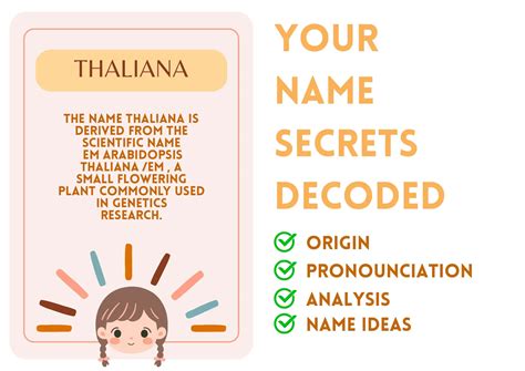 Thaliana Girl Name Meaning And Pronunciation