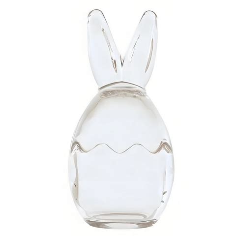 Mini Egg Jar Easter Bunny Ears Glass Storage Jars Glass Egg Cup Clear Container Easter