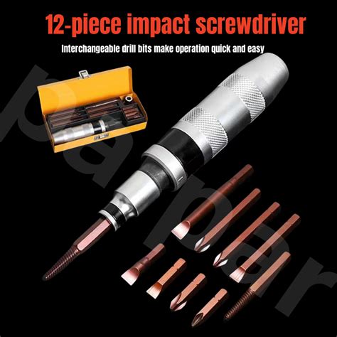 12 Piece Impact Screwdriver Set 12 Manual Reversible Impact Driver