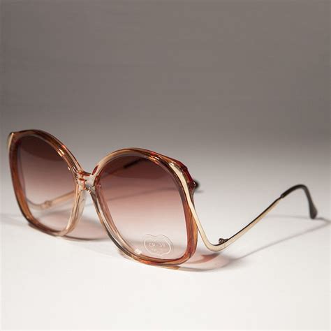 80s Oversized Vintage Boho Sunglass With Drop Swan Temple Lindsey