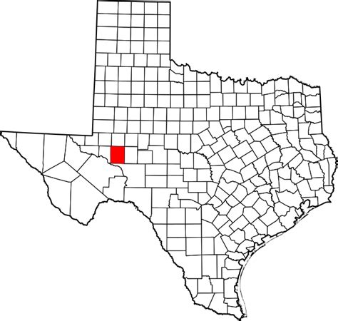 Image Map Of Texas Highlighting Upton County