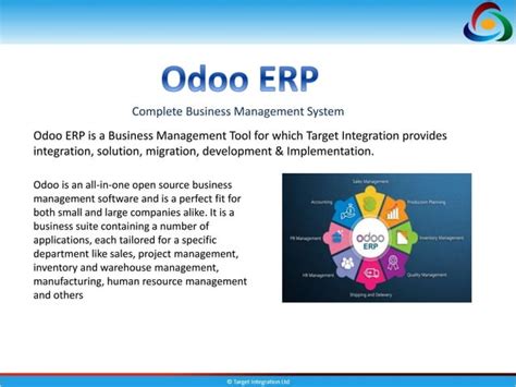 Odoo Erp Target Integration Crm And Erp Solution Ppt