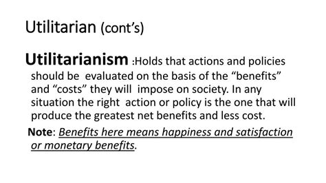 Ppt Utilitarian Consequentialist Powerpoint Presentation Free Download Id 2613922