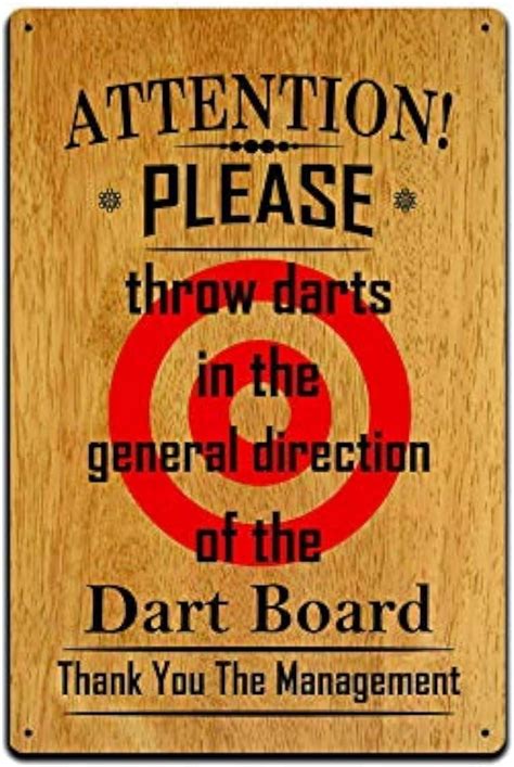 Aaberic Tin Sign Man Cave Décor Metal Signs 12 X 8 In Attention