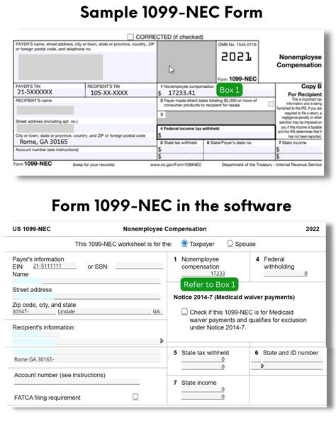Form 1099 Nec Entering In Non Employee Income Information