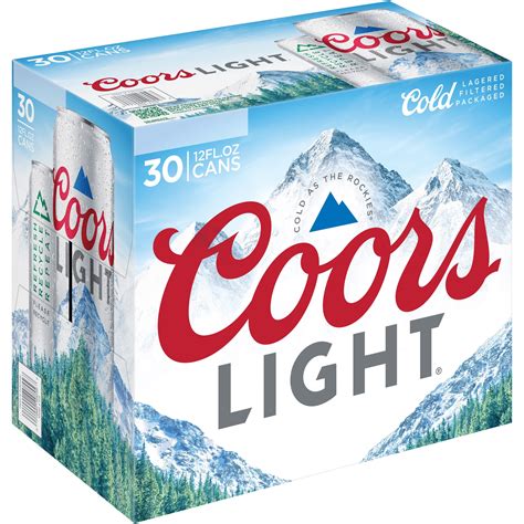 Coors Light Beer 30 Pack 12 Fl Oz Aluminum Cans 4 2 Abv Domestic