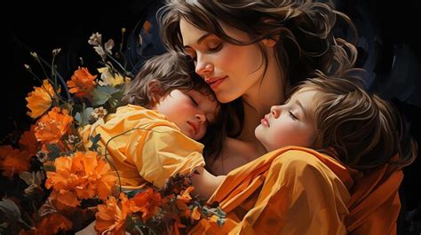 Premium Ai Image Mothers Love