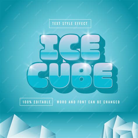 Premium Vector Ice Cube Text Effect Free Premium Download Vector
