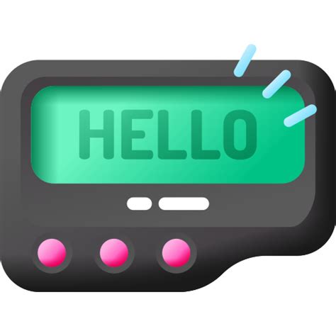 Pager 3d Color Icon