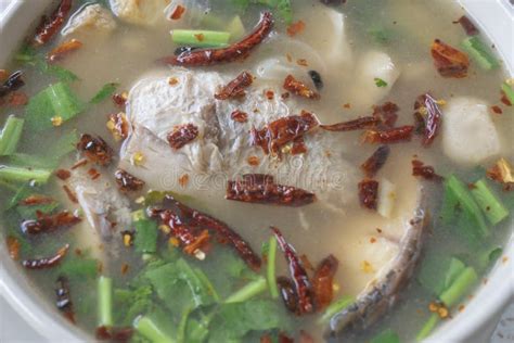 Thail Ndsk Kryddig Fisksoppa Arkivfoto Bild Av Bakgrund Varmt