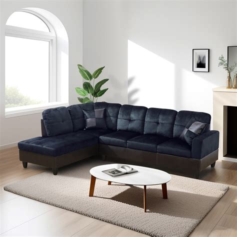 Hommoo L Shaped Couches And Sofas Lint And Pvc Living Room Furniture