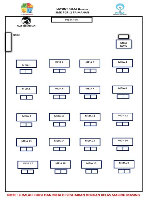 Layout Denah Ruang Kelas Pdf
