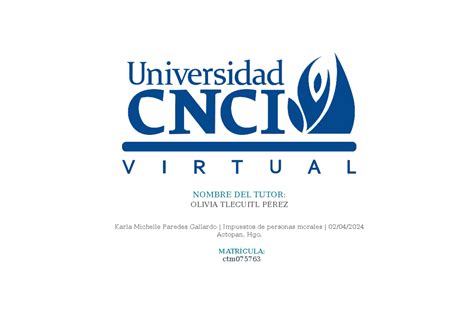 Proyecto Modular Nombre Del Tutor Olivia Tlecuitl PÉrez Karla Michelle Paredes Gallardo