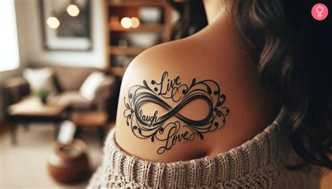 Live Love Laugh Tattoo On Shoulder