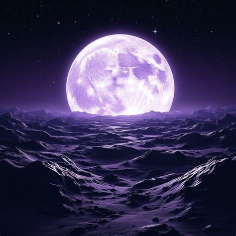 Free Purple Moon Rising Image Moon Lunar Space Download At Stockcake