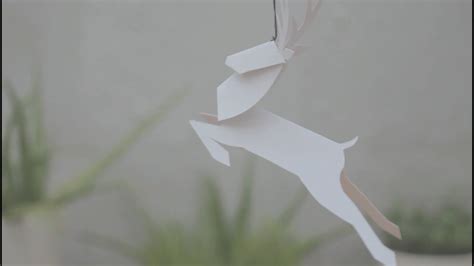 Deer Kirigami Animal And Creature Kirigami Youtube