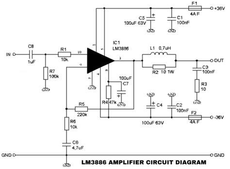 Lm3886 Amplifier Circuit