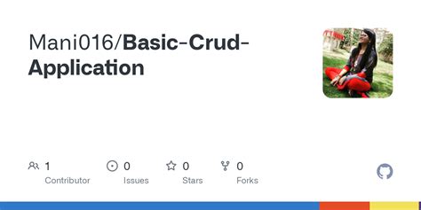 GitHub Mani Basic Crud Application