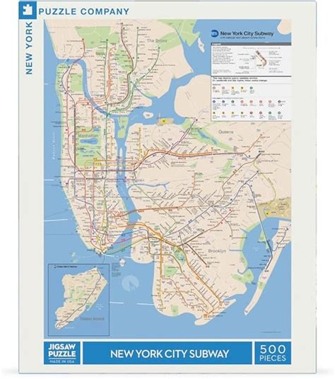 New York Puzzle Company Transit Maps New York Subway Map