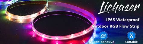 Lichaser Wifi 53ft Rgb Flow Outdoor Led Strip Lights