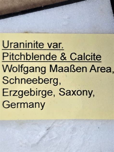 Uraninite Specimen Adams Minerals Llc