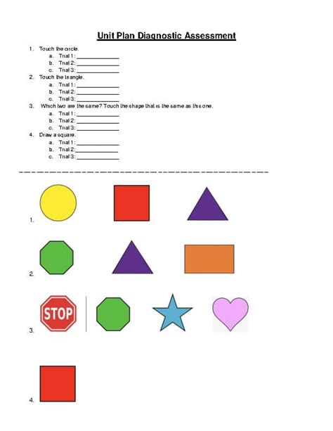 Pre K Shape Recognition Assessment By Mrs Sanfords Skills For Success