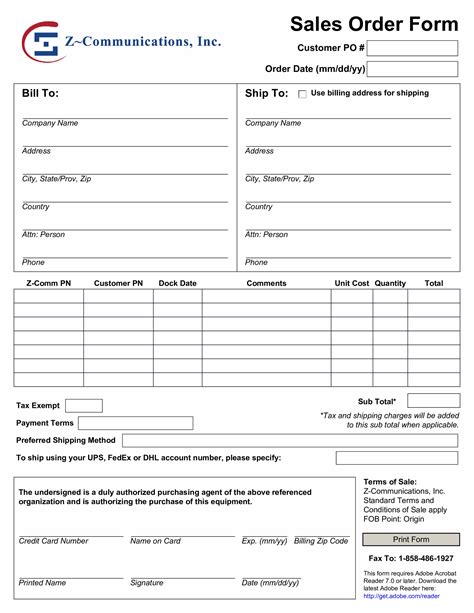 Printable Sales Order Form Template Printable Payroll Checks