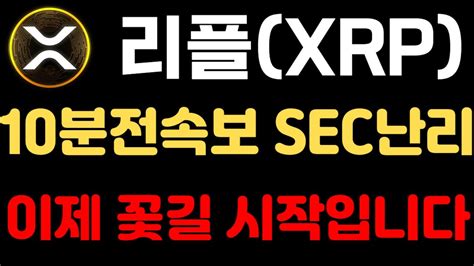 리플 10분전 속보 나왔습니다 Sec난리 났습니다 ㅇ제 우리 리플은 꽃길 시작입니다 리플 리플심훈 Sec 게리갠슬러 갈링하우스 항소 교차항소 Youtube