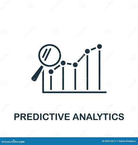 Predictive Analytics Icon Monochrome Simple Sign From Digitalization Collection Stock Vector